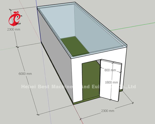 High Efficiency Chicken Cold Storage 20ft 40ft For Poultry Products Mia